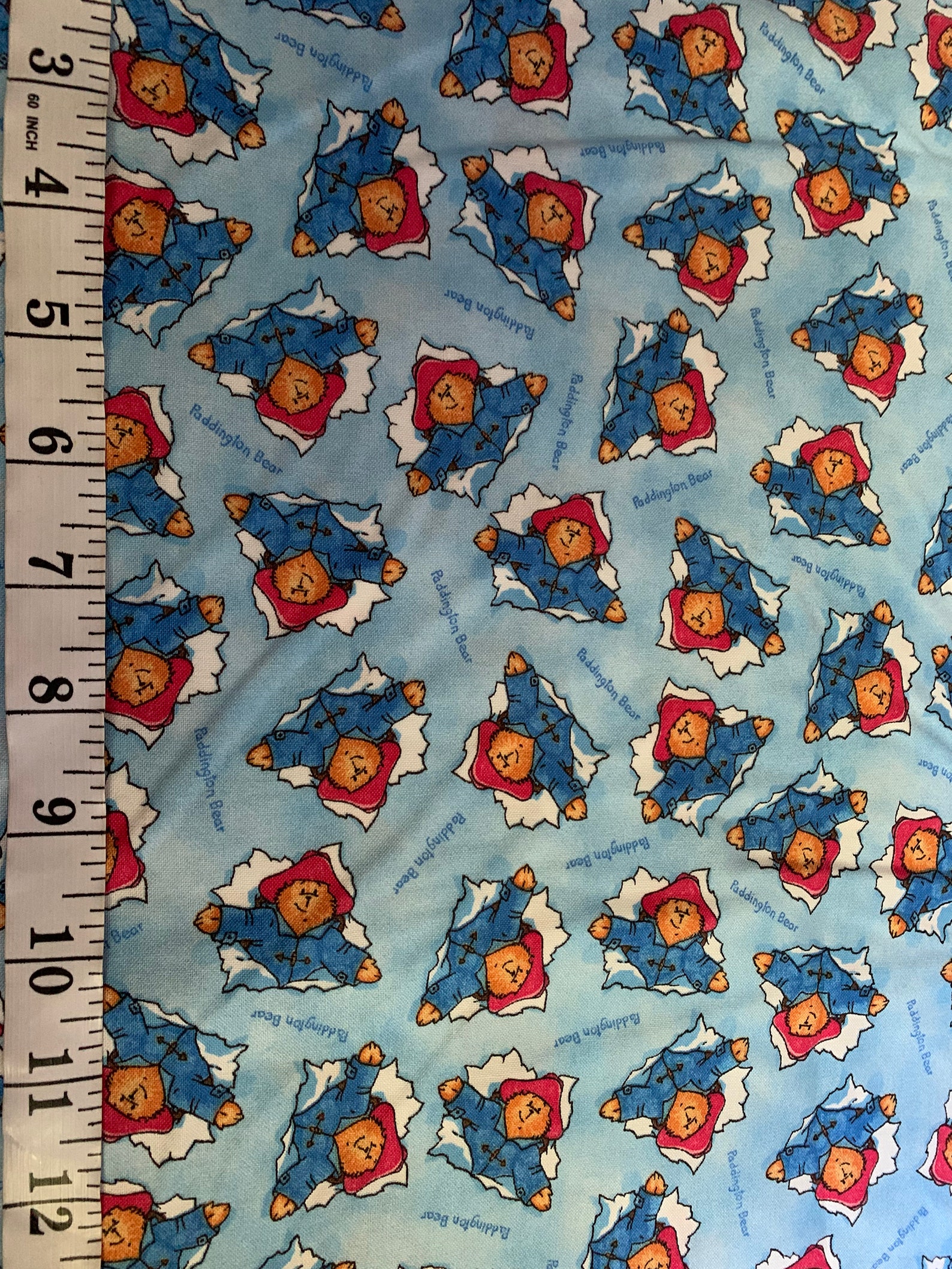 Paddington Bear Fabric Paddington Bear Numbers Fabric - Etsy