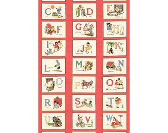 Red Abc Fabric - Etsy