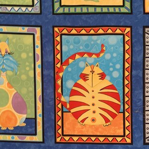 Cat Fabric Panel, Cats Meow Bella Lu Cat Panel, Cat Cotton Quilt Panel ...