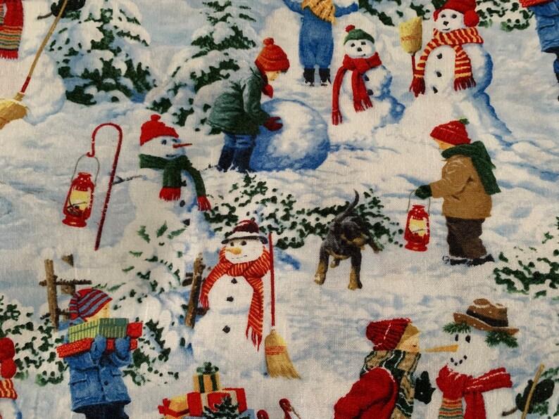 SNOW DAY John Sloane Wilmington Fabrics Vintage Children Playing Snow ...