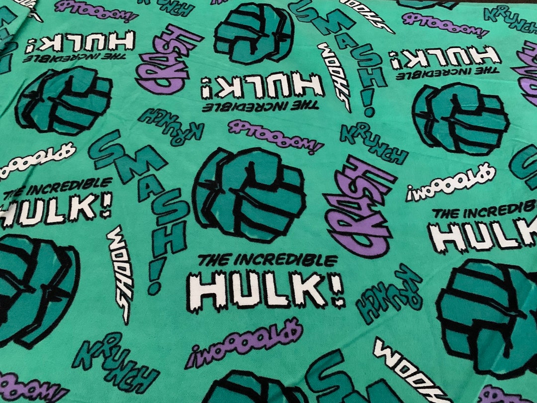 Hulk Fabric Flanel, the Incredible Hulk Marvel Comics Cotton ...