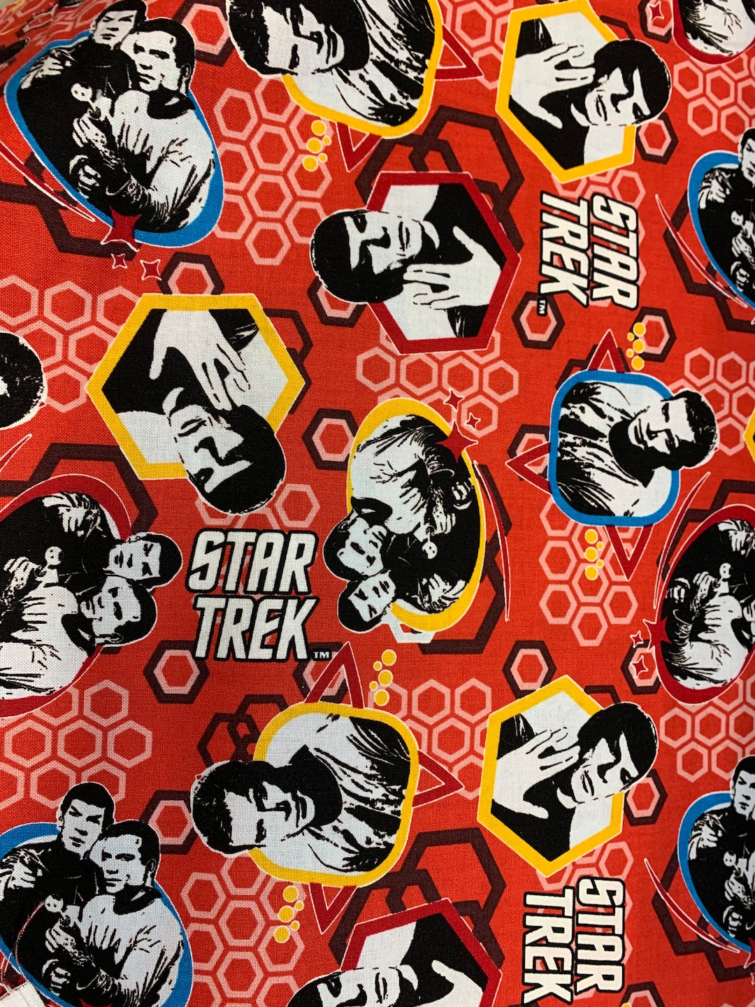 Star Trek Fabric, Star Trek Quilt Cotton Fabric , Spock, Captain Kirk ...