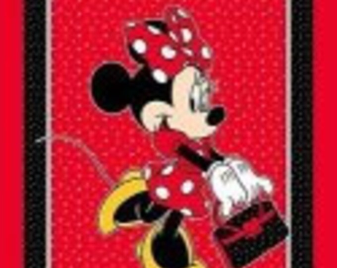 Minnie Mouse Fabric, Minnie Mouse Disney Panel Cotton Fabric, Minnie ...