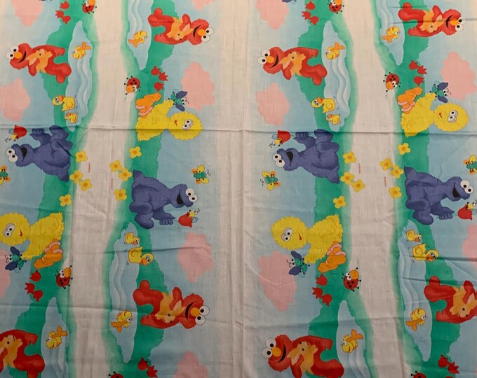 Sesame Street Fabric, Big Bird Elmo Cookie Monster Sesame Street Fabric ...