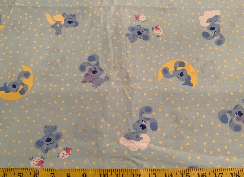 Blues Clues Fabric, Blues Clues Fabric Licensed 2001 Viacom Cotton ...
