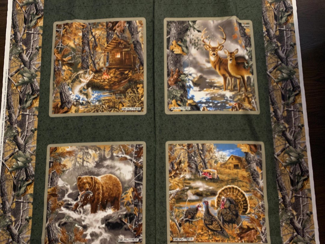 Hunting Fishing Panel Realtree Bear Deer Turkey Fish Nature Panel Full ...