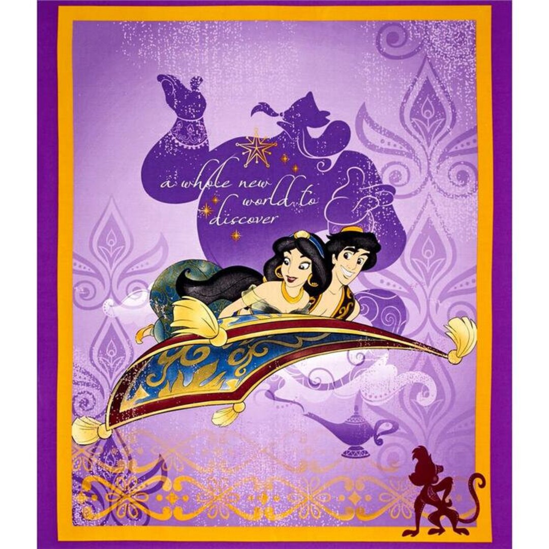 Aladdin Fabric Panel, Licensed Fabric Panel, Disney Licensed Princess ...
