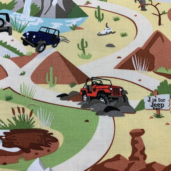 Riley Blake Jeep Fabric - Etsy
