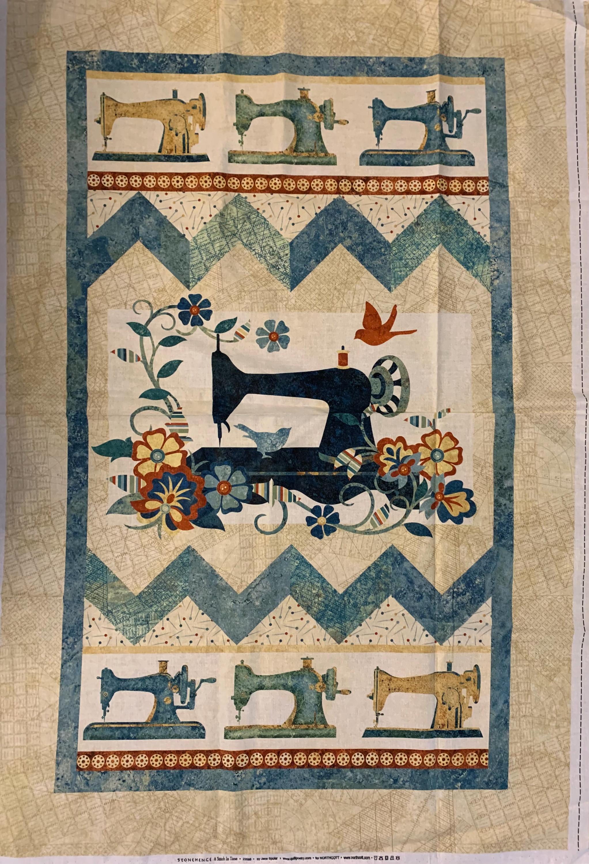 Stonehenge a Stitch in Time Fabric Panel , Northcott Stonehenge Sewing ...