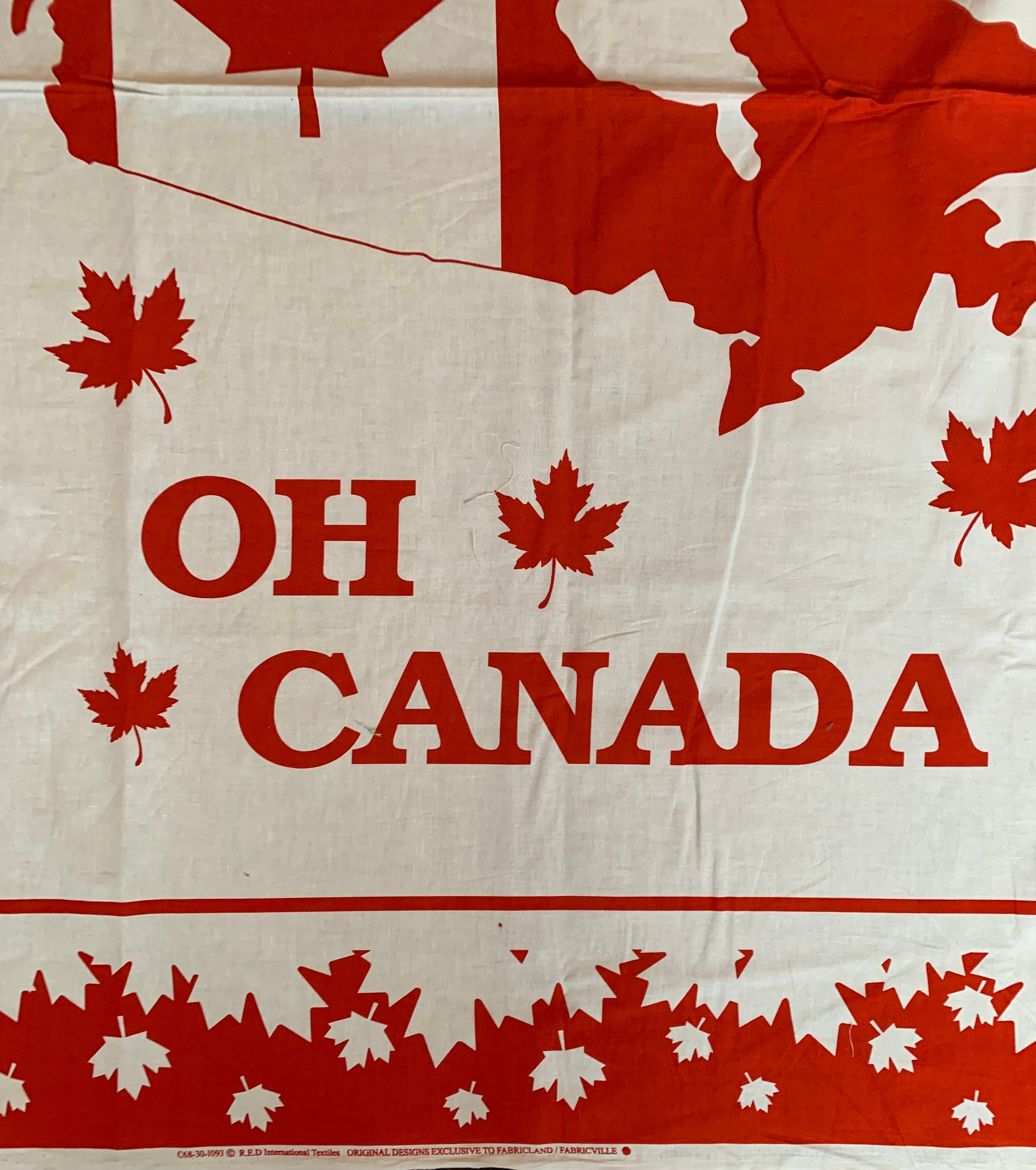 Canada Panel Canada Map Fabric Oh Canada Panel Canada Cotton - Etsy