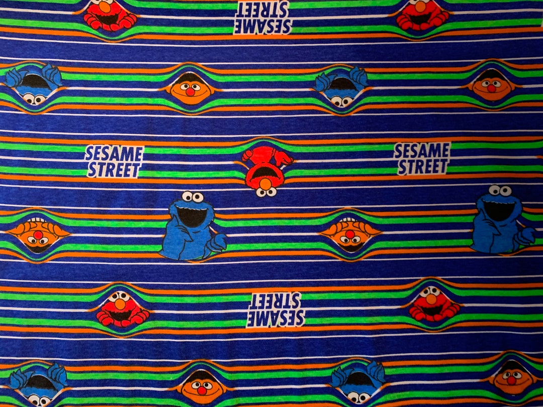 Sesame Street Fabric, License Stretch Thick Cotton/polycotton Sesame ...