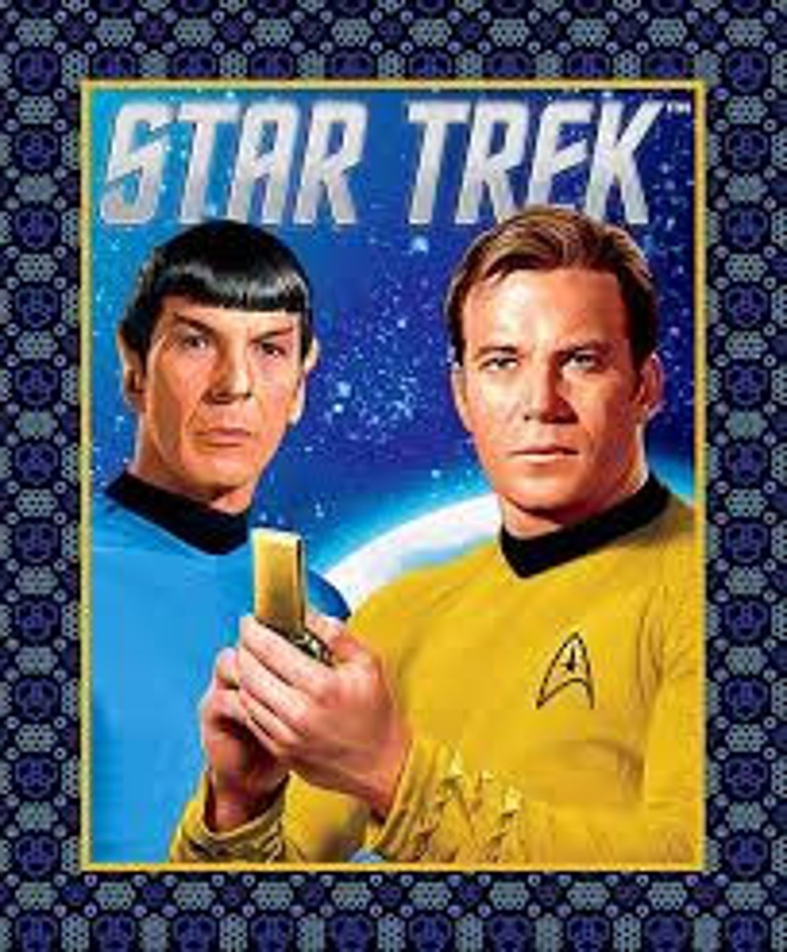 Star Trek Fabric, Quilt Panel Spock, Captain Kirk Fabric, Licensed ...