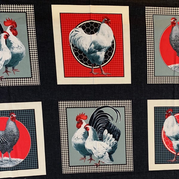 Rooster Fabric - Etsy
