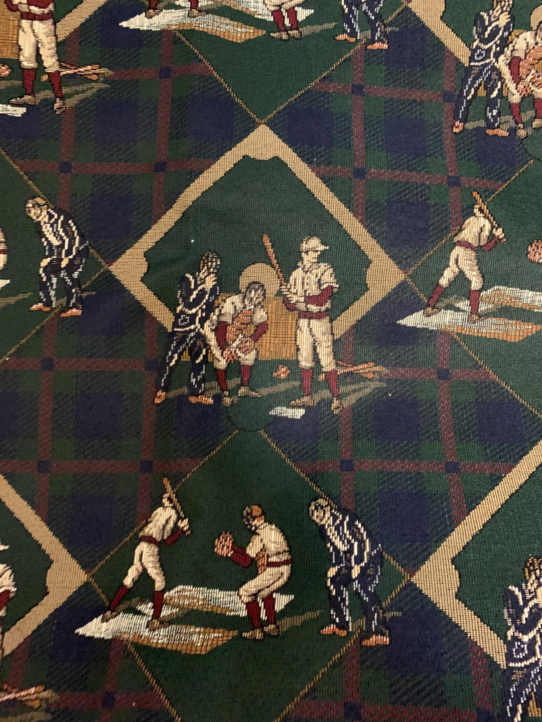 Baseball Tapestry , Traditional Baseball Tapestry Fabric Old Style ...