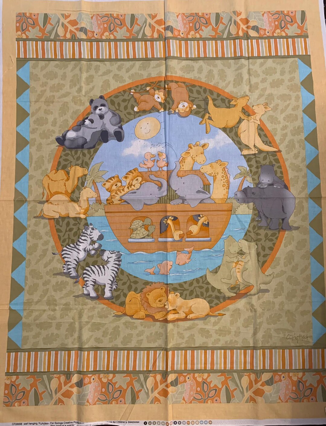 Noah’s Ark Fabric, Noah’s Ark Panel, Noahs Story Springs Creative Noah ...