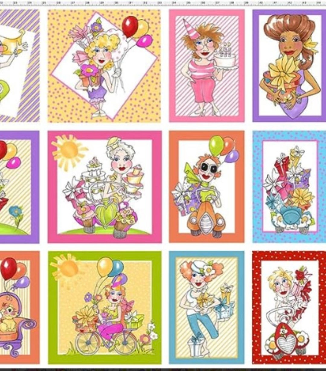 Birthday Party Panel Loralie Designs, It’s a Party , Ladies Panel ...