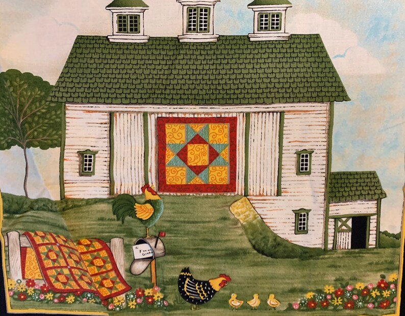 Vintage Barns Panel, Coming Home Fabric, Deb Strain Moda Fabrics Panel ...