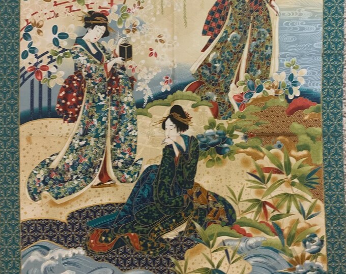 Japan Collection Panel Fabric, Robert Kaufman Fabric Japan Geisha ...