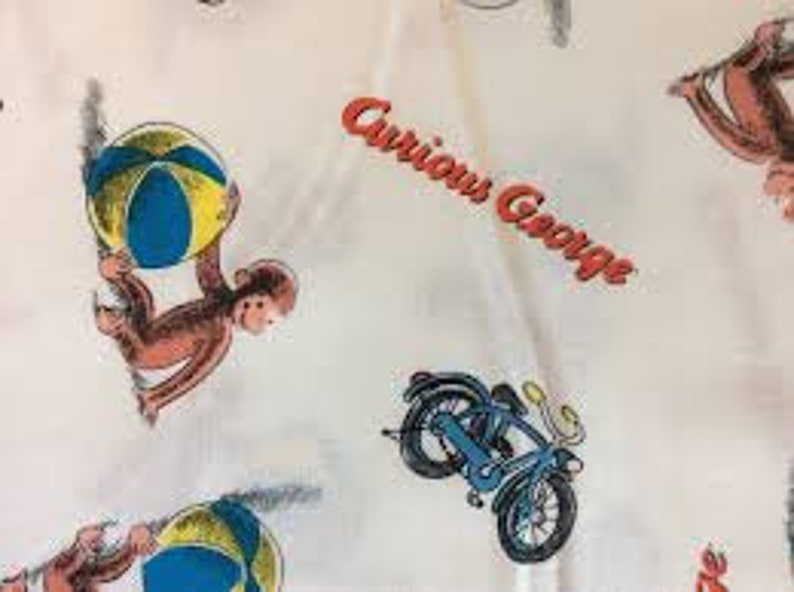 Curious George Fabric , Curious George Licensed Cotton Fabric, Active ...