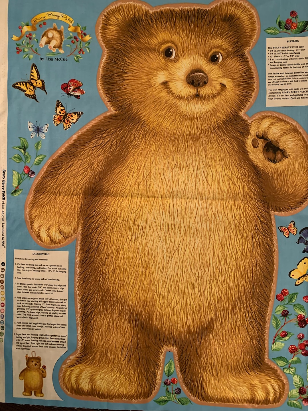 Teddy Bear Cutout Berry Berry Patch Lisa Mucue Beat Cutout Panel ...