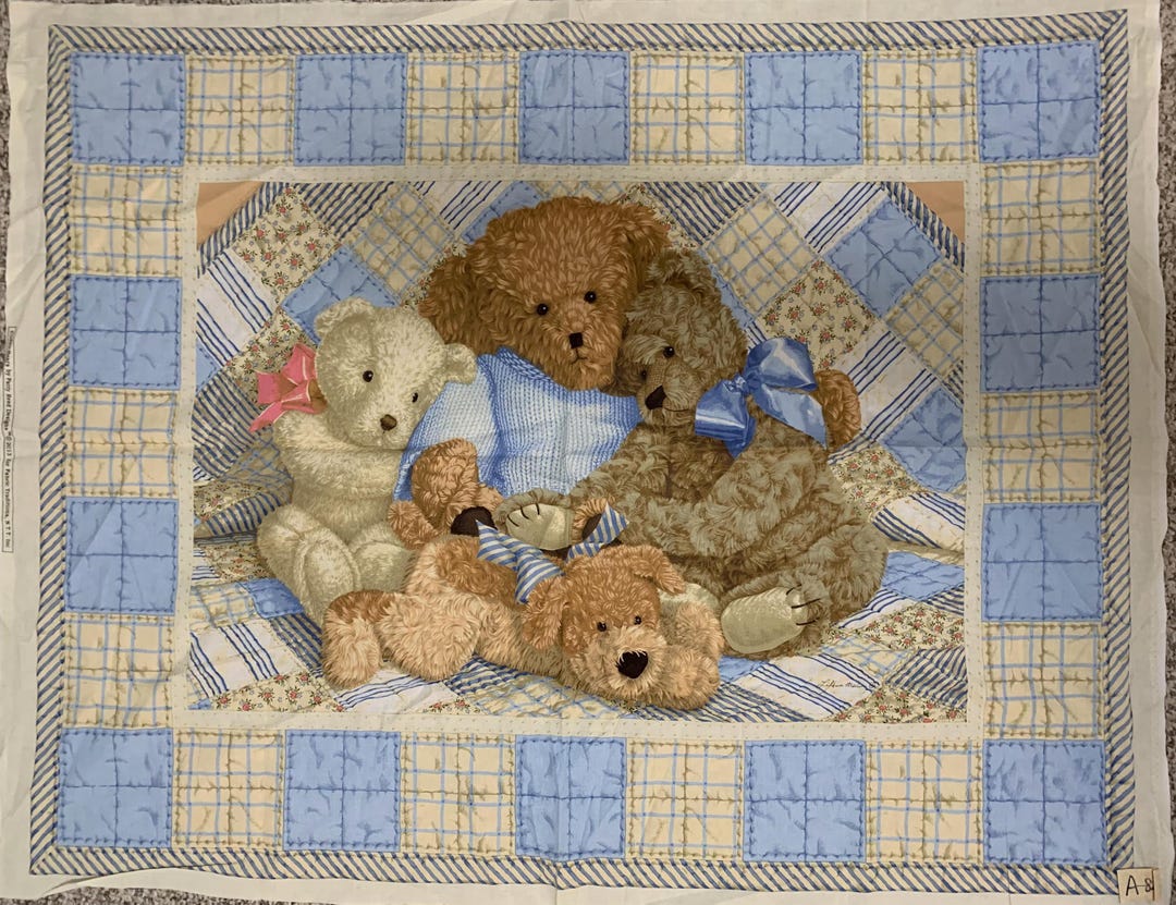 Teddy Bears Quilt Panel Cuddle Bears Party Reid Fabric Traditions 2013 ...