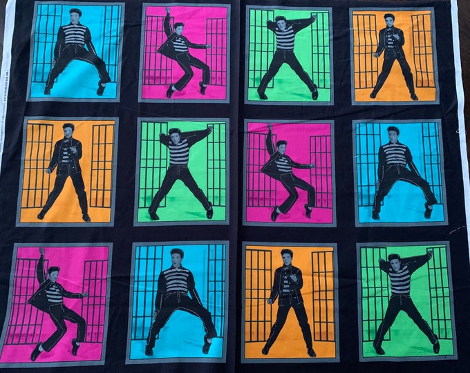 Elvis Presley Panel, Elvis Presley Fabric, Jailhouse Rock Elvis Presley ...