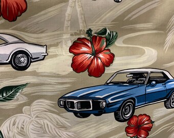 Retro Cars Fabric | Etsy