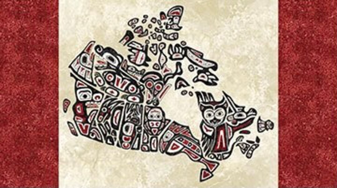 Stonehenge OH CANADA Our Home and Native Land Fabric, Northcott Fabric ...