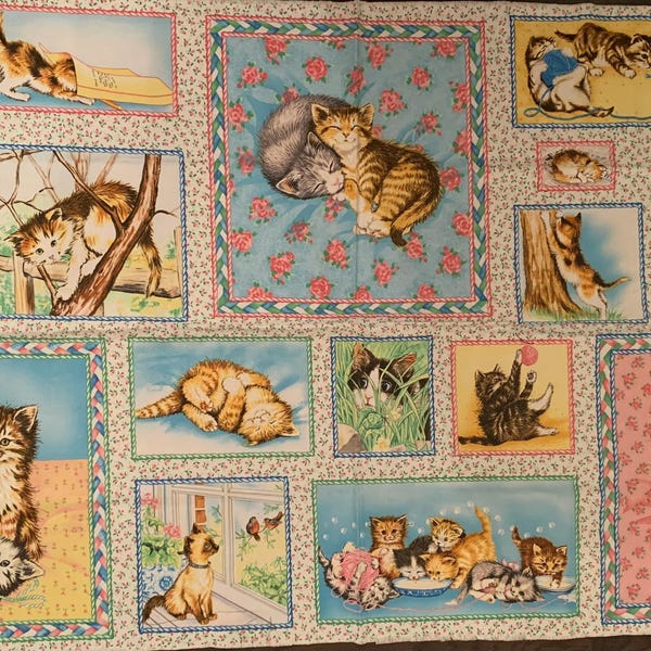 Cat Quilt Panel - Etsy