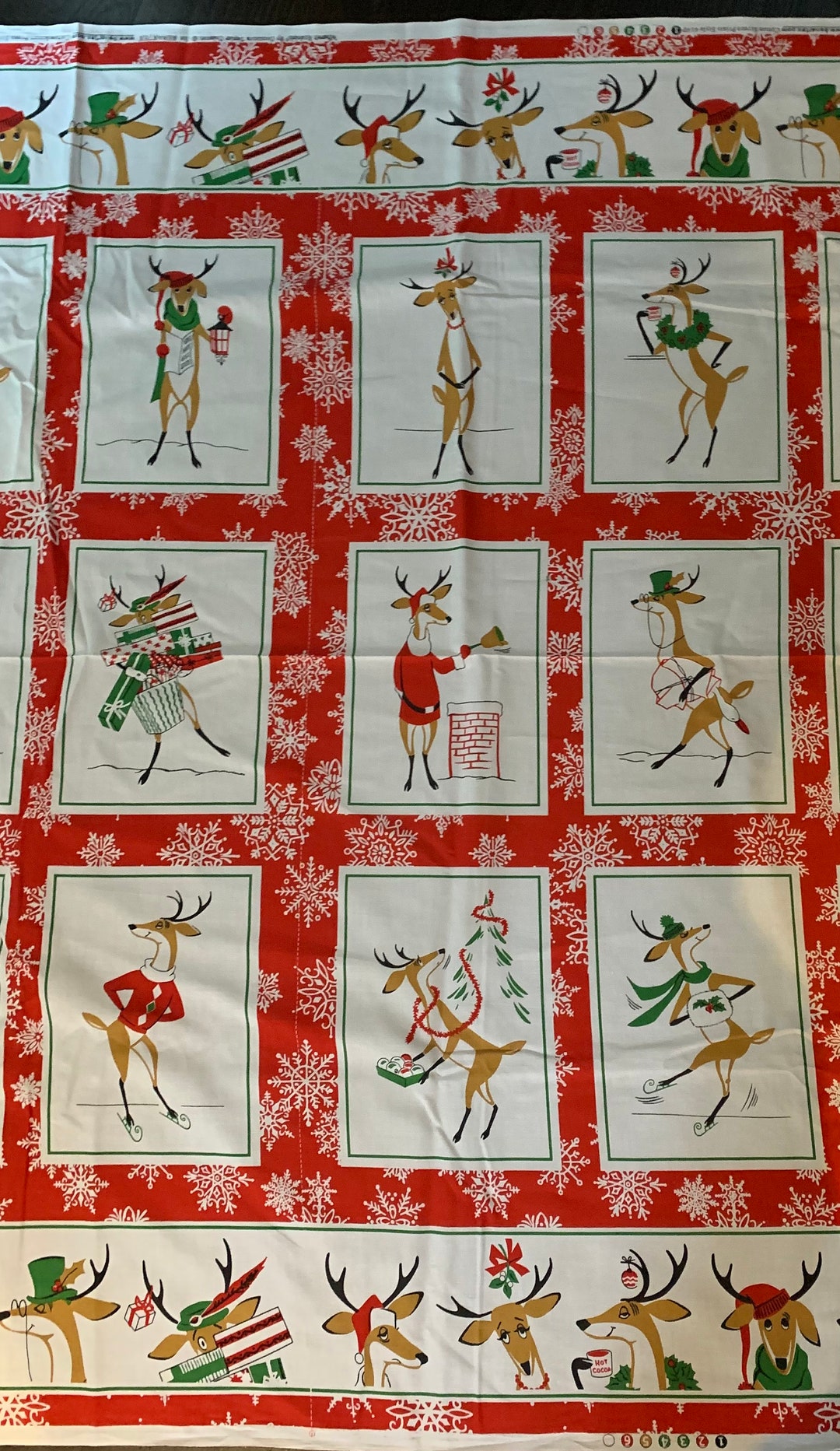 Rudolph Panel, Christmas the Red Nose Reindee Fabric, Where’s Rudolph ...