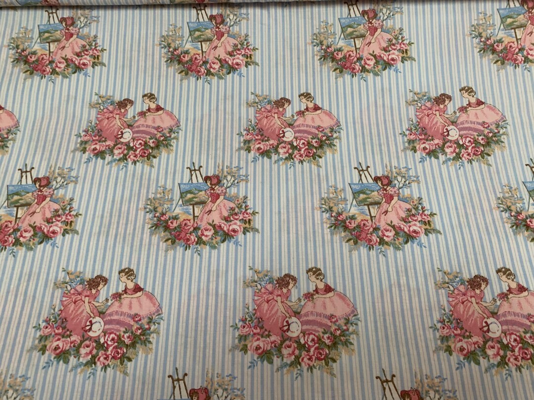 Vintage Children Fabric, Sweet Victorian Girls Pretty Vintage Kids ...