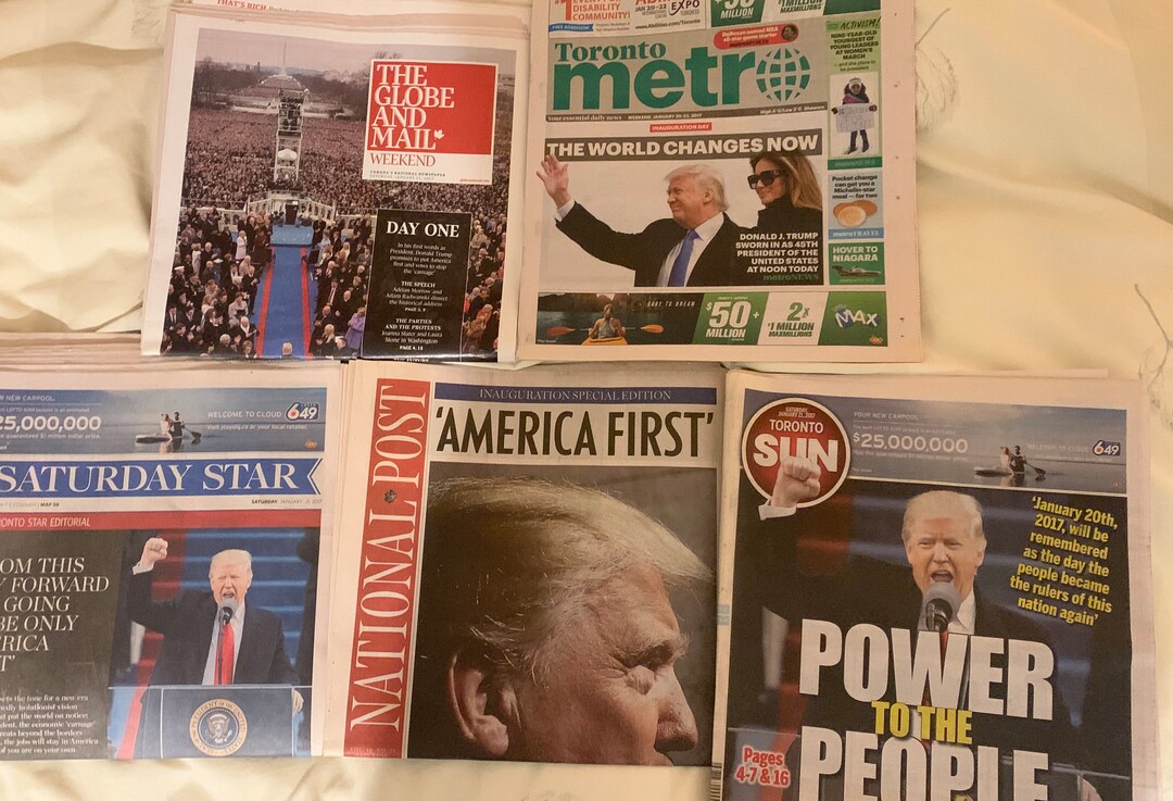 Donald Trump Inauguration Newspapers Toronto Canada Donald Trump ...