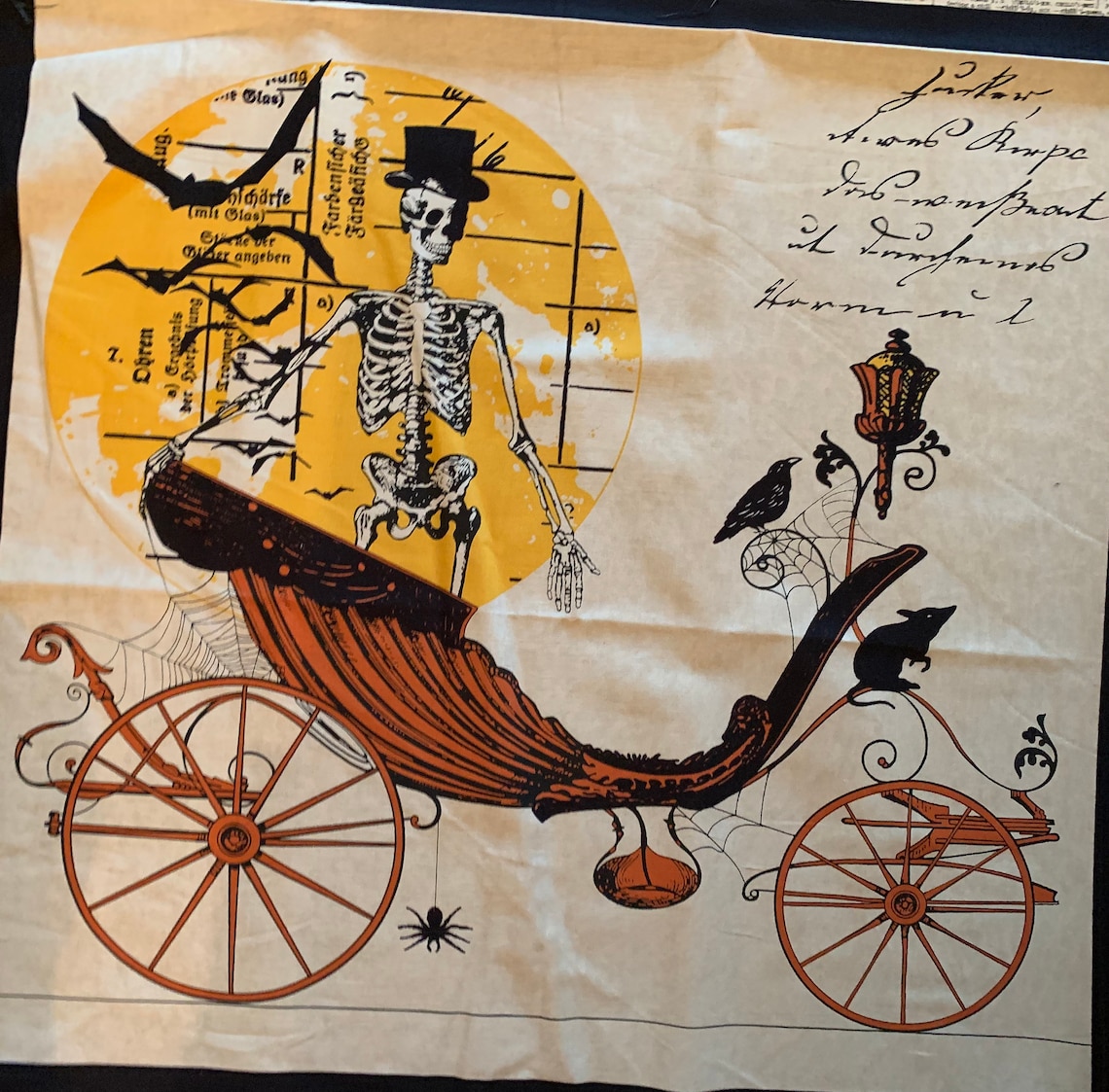 Halloween Quilt Fabric Panels Chillingsworth Skeleton Fabric - Etsy UK