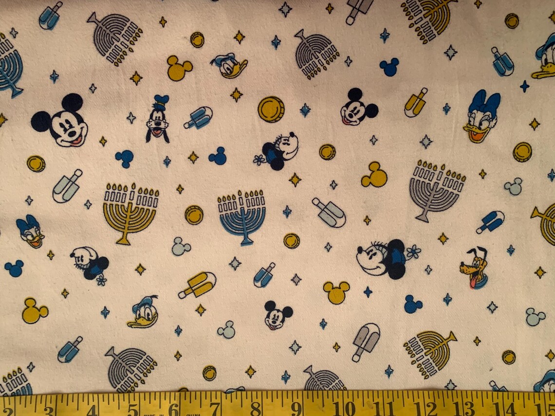 Mickey Mouse Pluto Donald Duck Disney Channukah Jewish Menorah Hannukah ...