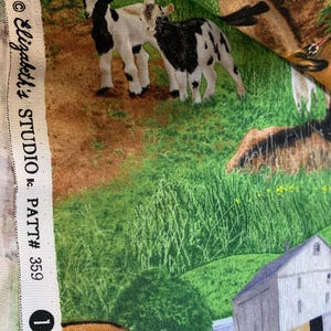 Farm Goats Farm Fabric Goat Cotton Quilt Fabric Elizabeth’s Studio by ...