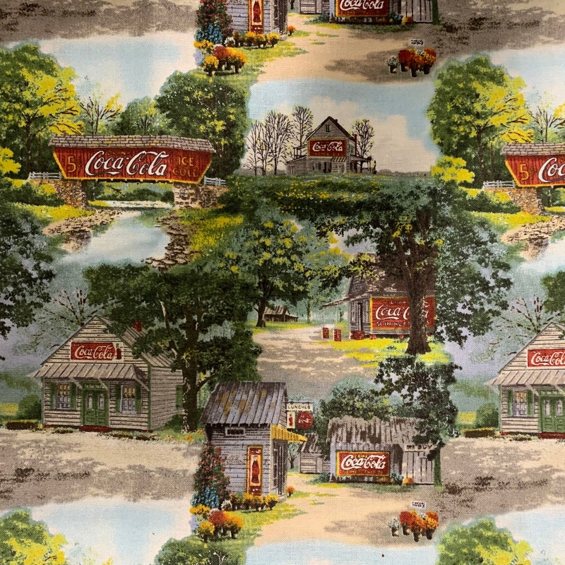 Coca Cola Fabric - Etsy