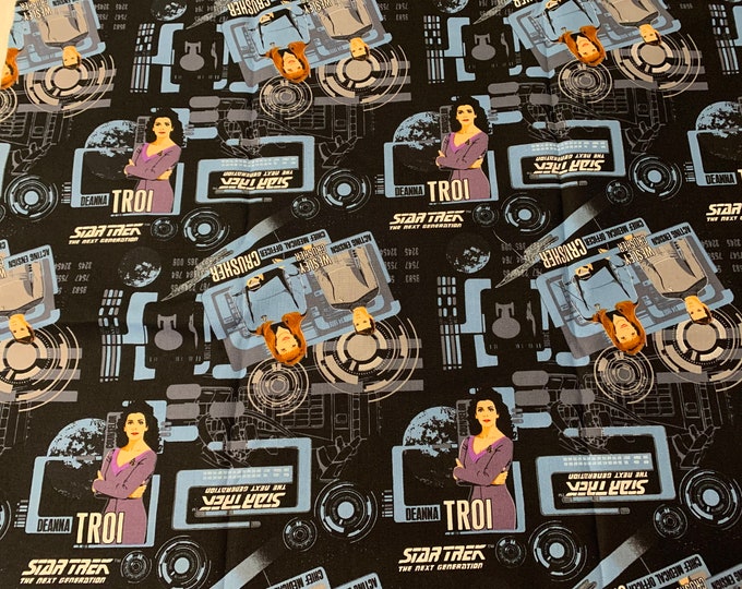 Star Trek Fabric, Star Trek Next Generation Cotton Fabric Rare Out of ...