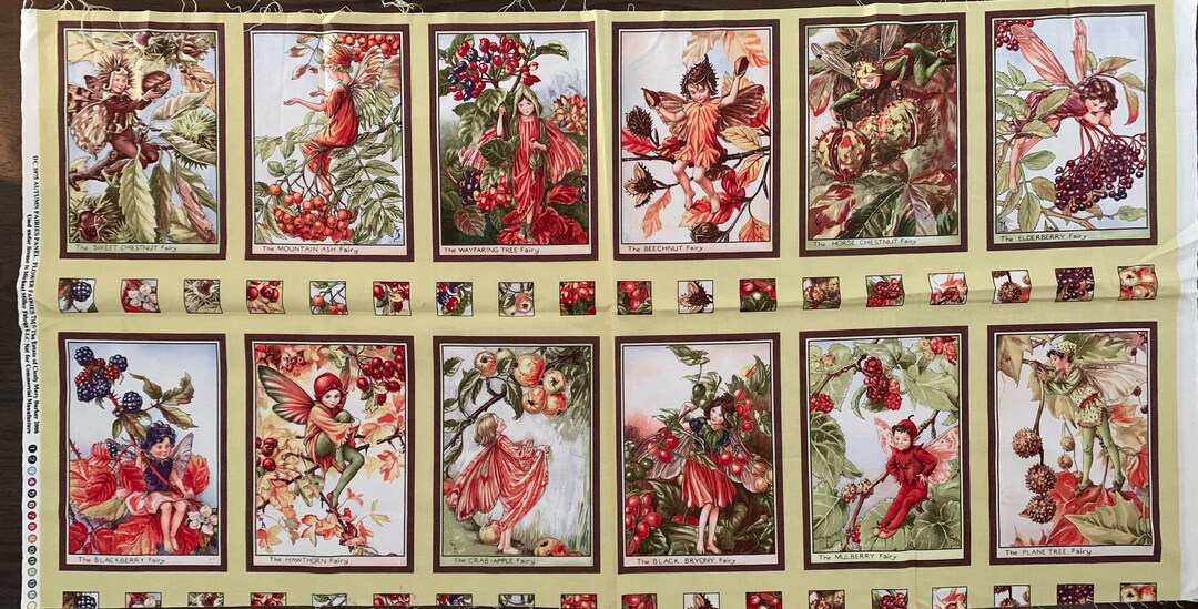 Autumn Flower Fairies Fabric, Estate of CMB 2008 Sweetest Children ...