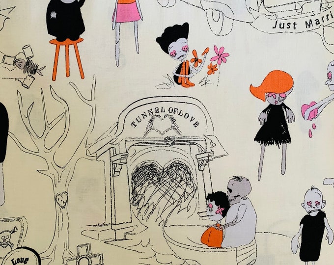 Zombie Love Fabric, Riley Blake, Riley Blake Cotton Fabric, Zombie ...