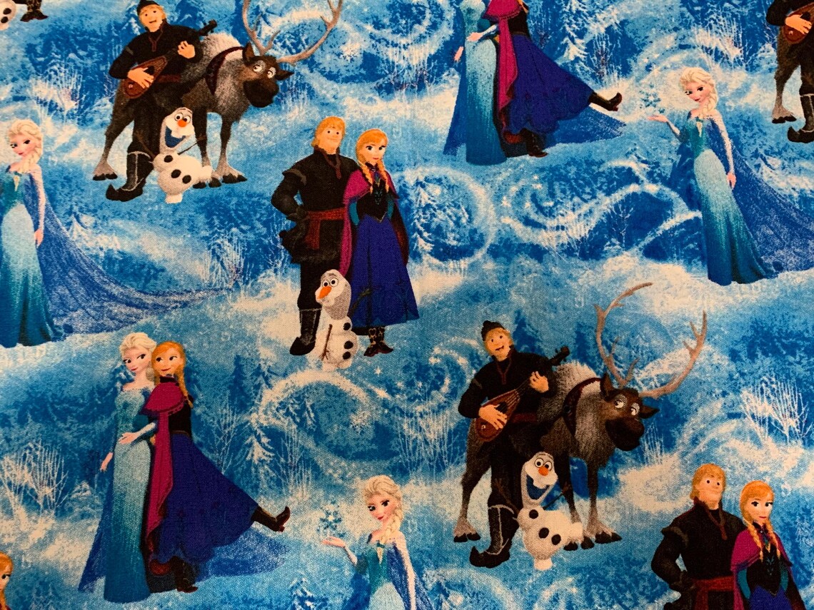 Frozen Fabric, Elsa Anna Licensed Fabric, Disney Princess Snow Sisters ...