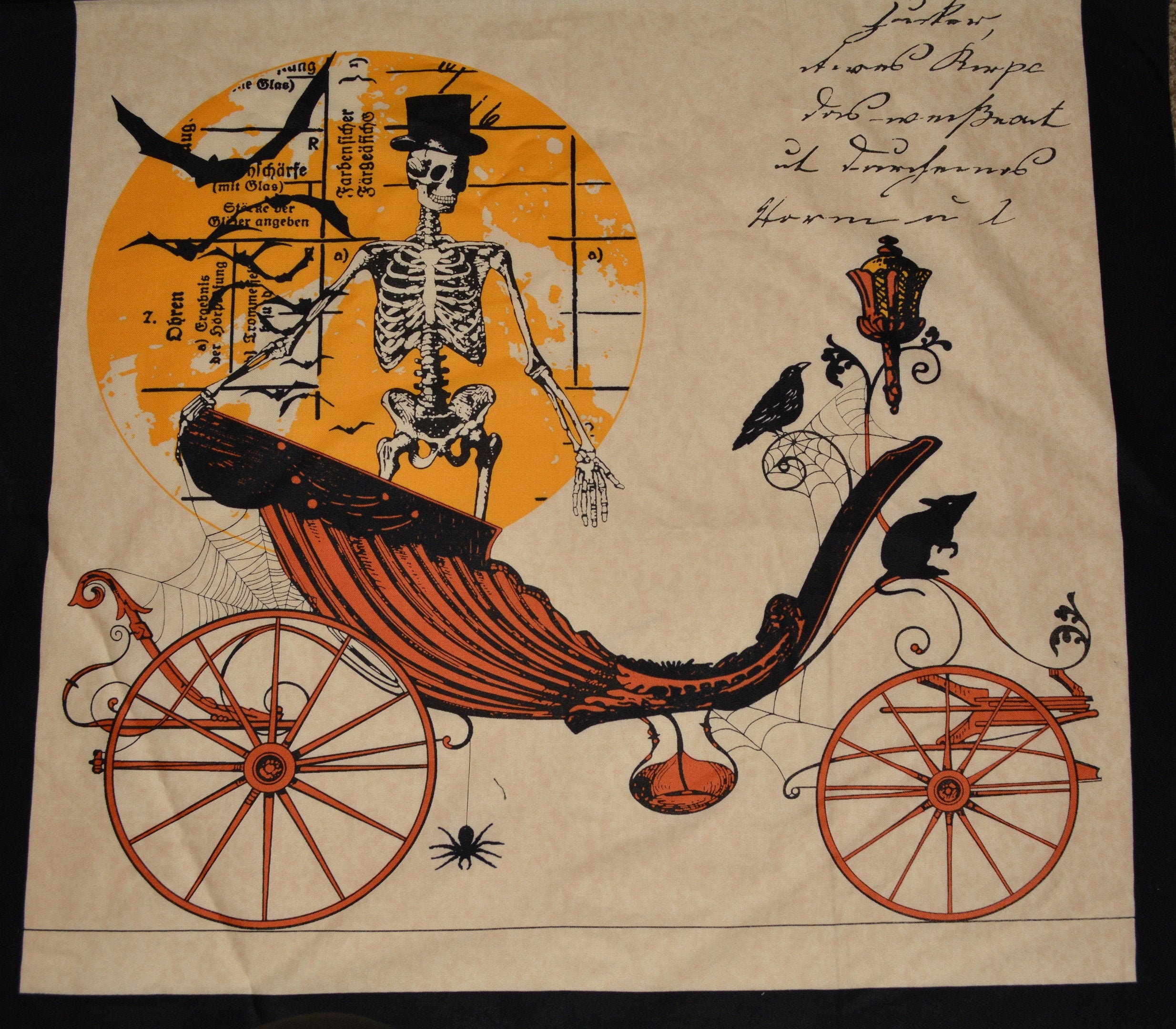 Halloween Quilt Fabric Panels Chillingsworth Skeleton Fabric - Etsy UK