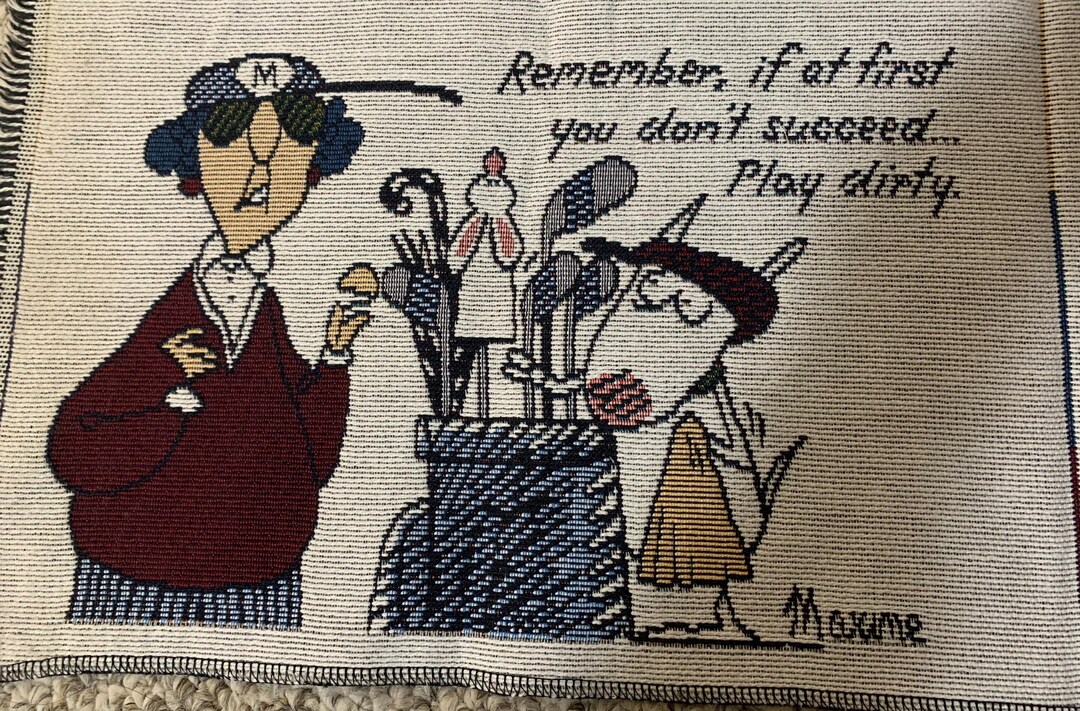 Maxine Fabric, Golf Don’t Succeed Play Dirty Maxine Whimsical Old Lady ...