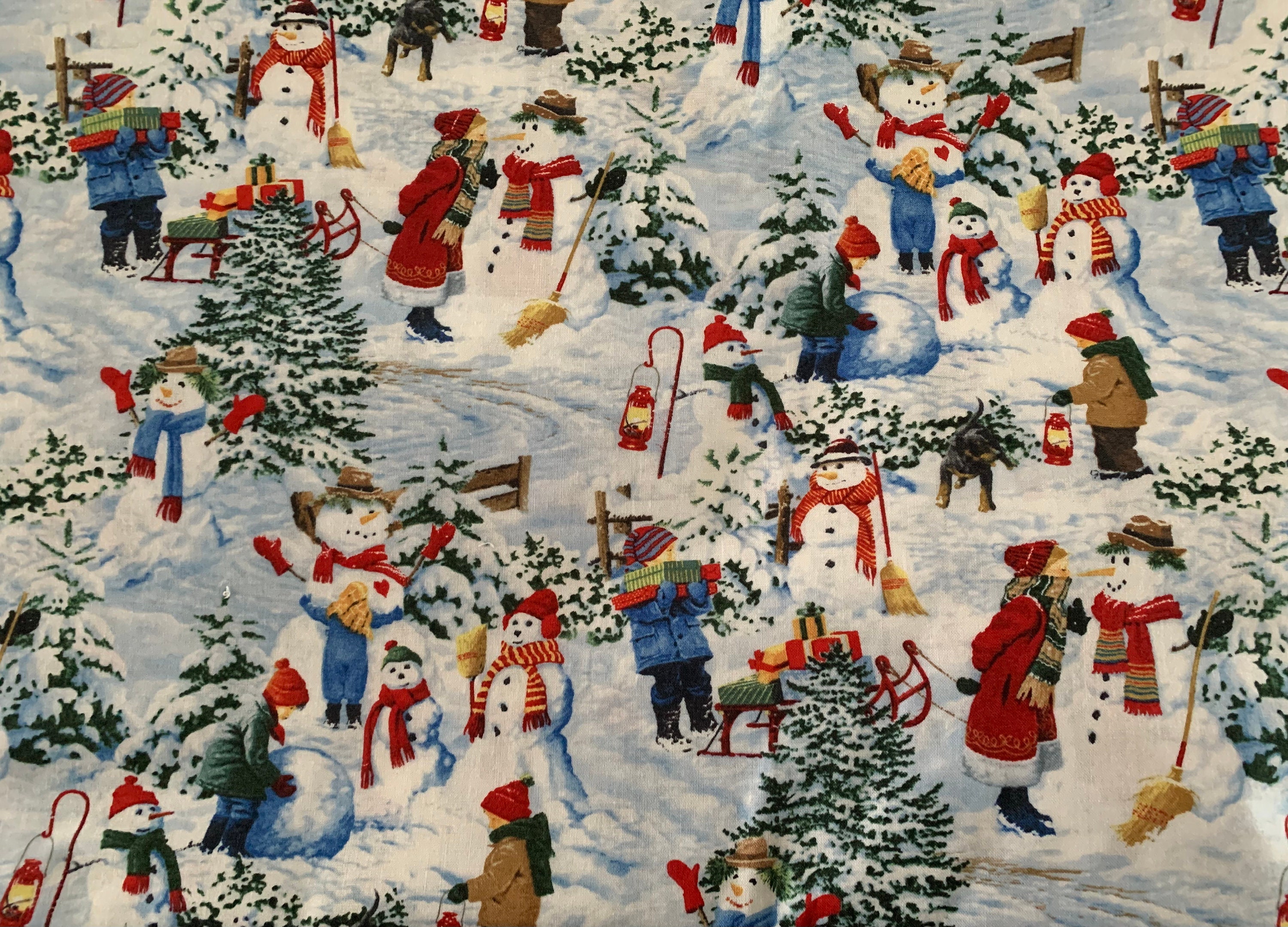 SNOW DAY John Sloane Wilmington Fabrics Vintage Children Playing Snow ...