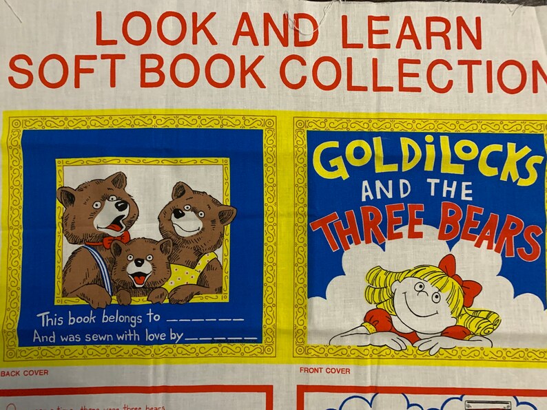 Goldilocks and the Three Bears Panel Nursery Rhyme Kids Cotton - Etsy