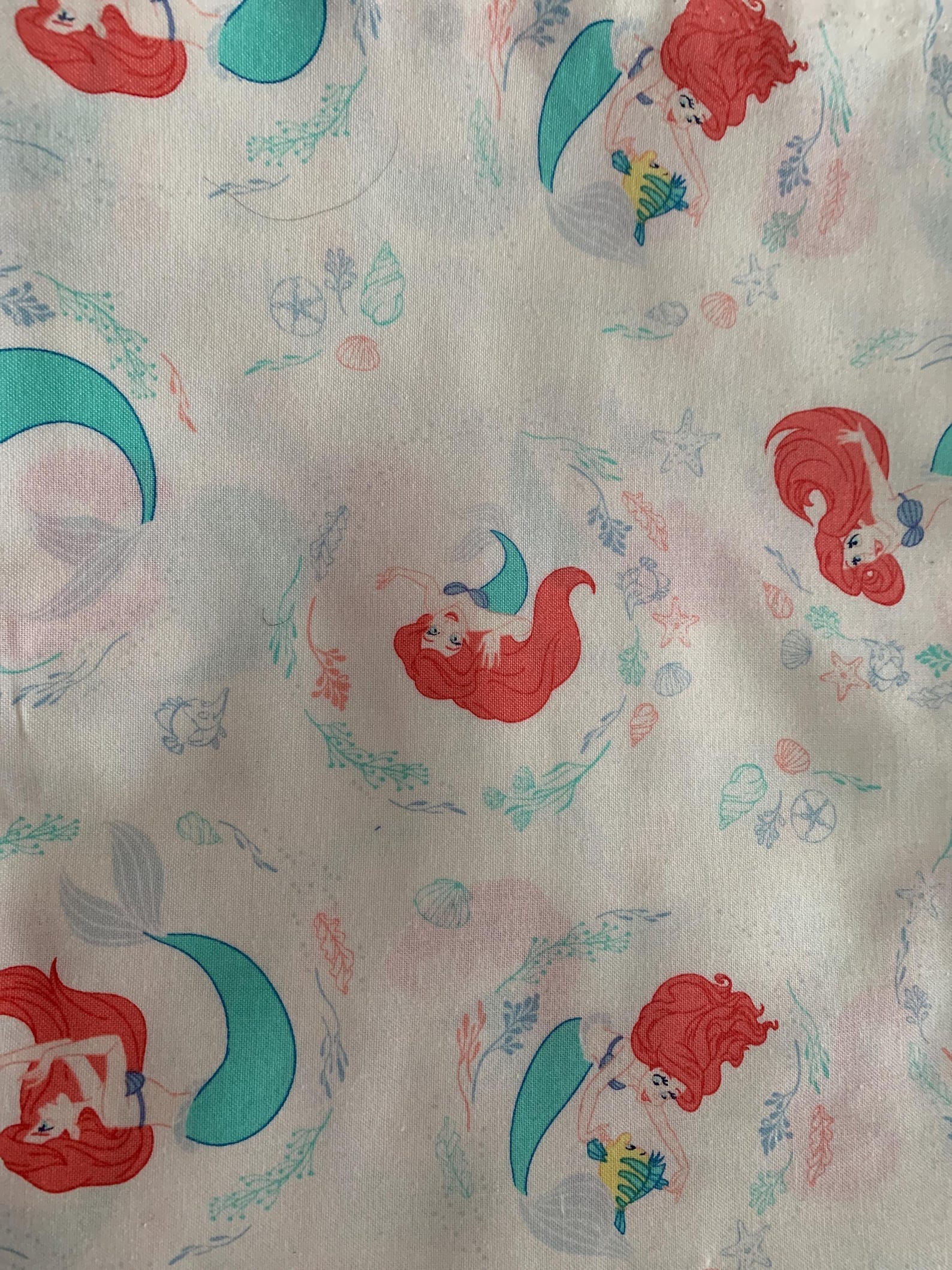 The Little Mermaid Ariel Fabric, Disney Princess Licensed Princess Full ...