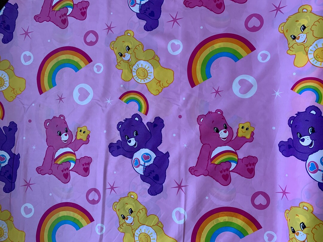 Care Bears Sheeting Fabric, Vintage Care Bears Polycotton Sheeting ...