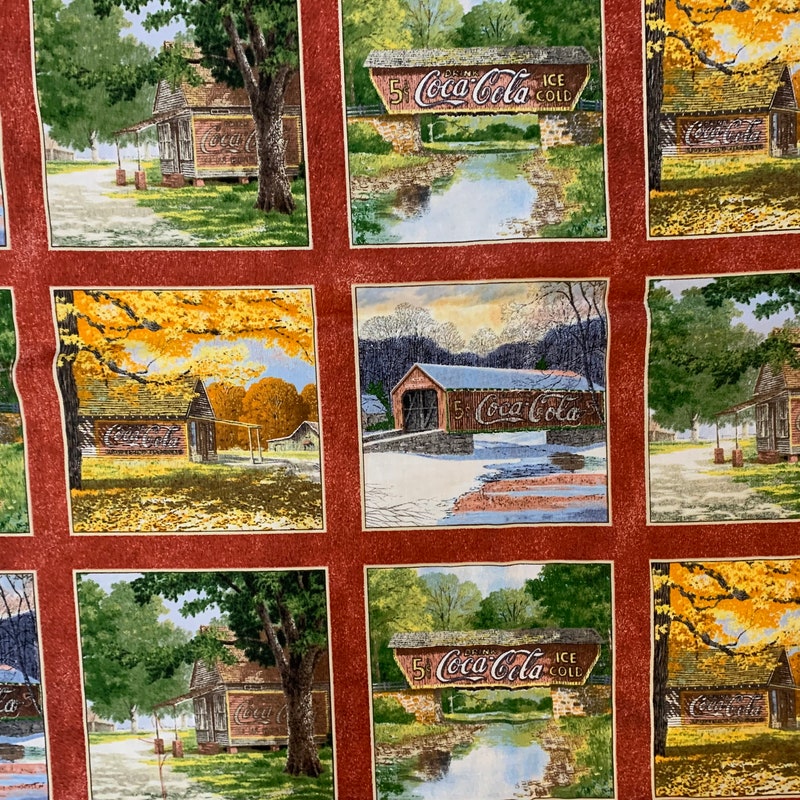 Coca Cola Fabric - Etsy