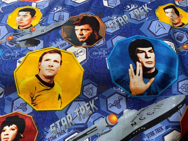 Star Trek Fabric Star Trek Quilt Cotton Fabric Spock - Etsy