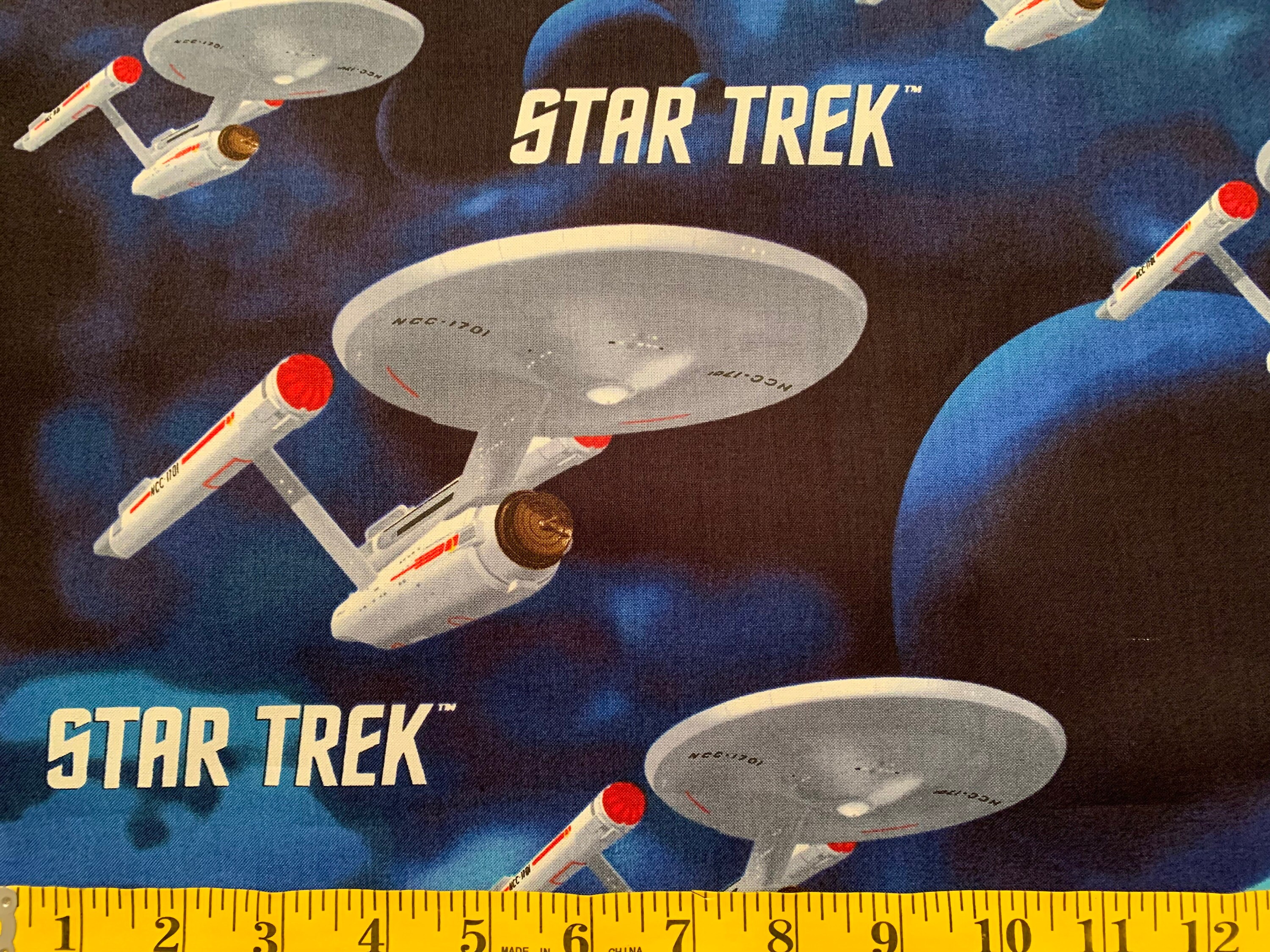 Star Trek Fabric, Star Trek Quilt Cotton Fabric USS Enterprise Rare by ...