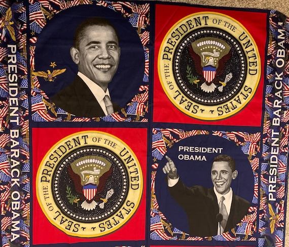 Barack Obama Panel Fabric Barack Obama President United States - Etsy